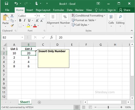 insert comment in excel excel tutorial