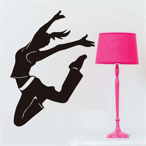 Vinyl Art Wall Decals Dancer Dancing Self Adhesive Waterproof Home