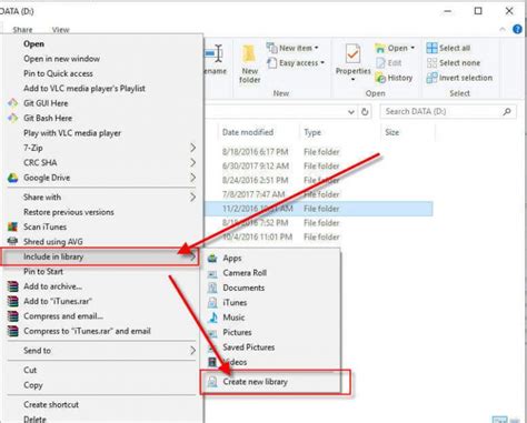 how to add custom libraries in windows to organize files and backup
