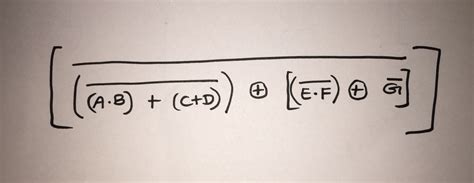 generating the boolean expression from a hand drawn logic gates diagram