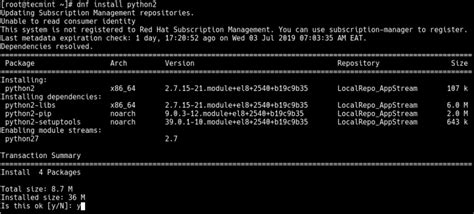 how to install python 3 or python 2 in rhel 8