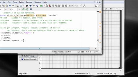 slider in matlab gui included code youtube