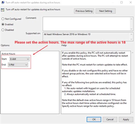 windows servers 2016 auto restart after windows update install
