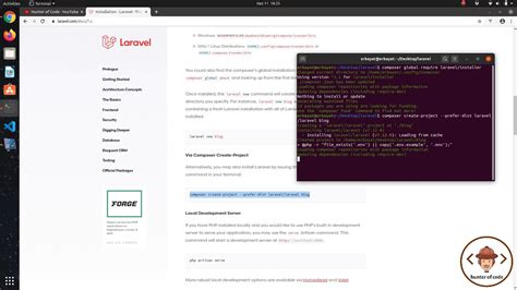 how to create a laravel project youtube