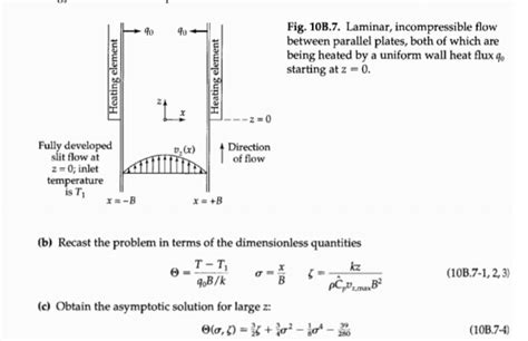solved forced convection heat transfer in flow between parallel
