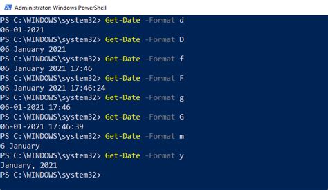powershell get date format javatpoint
