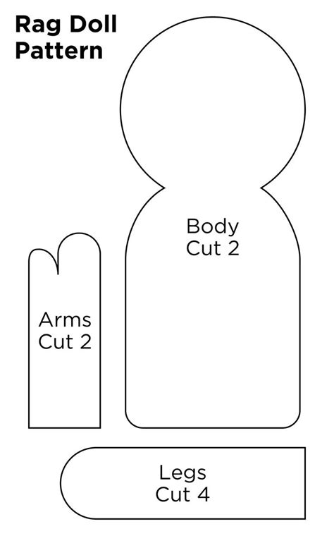 The Rag Doll Pattern Is Cut Out And Ready To Be Used For Making Its