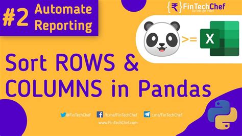 2 automate reporting how to sort rows and columns in pandas