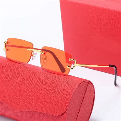 Carti Inspired Rimless Rimless Sunglasses Mens For Men And Women
