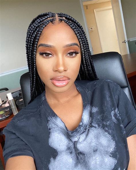27 Beautiful Box Braid Hairstyles For Black Women Feed In Knotless