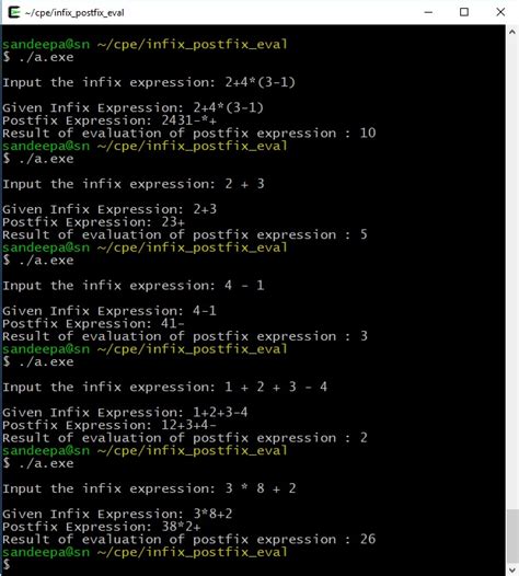 infix to postfix archives c program examples