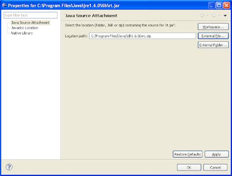 how to attach source code in eclipse to jar files for