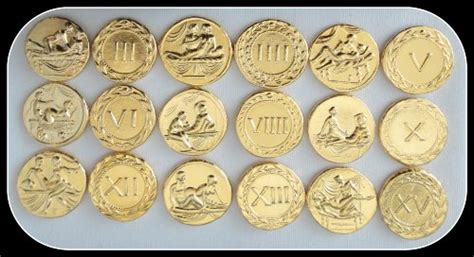 set of 9 erotic roman brothel tokens spintriae reign of emperor