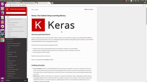 installing keras a deep learning module in python youtube