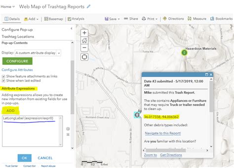 latitude longitude labels with an arcade expression arcgis online