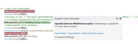 image selenium c unable to upload file on web page stack overflow