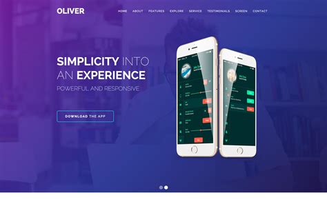 oliver mobile html5 responsive website template
