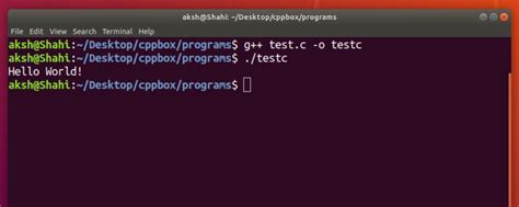 compile and run c code on ubuntu 1 tubemint