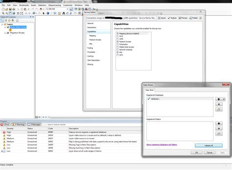 enterprise geodatabase arcgis server error feature service requires