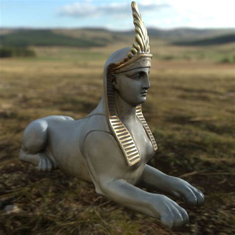 sphinx sculpture cgtrader