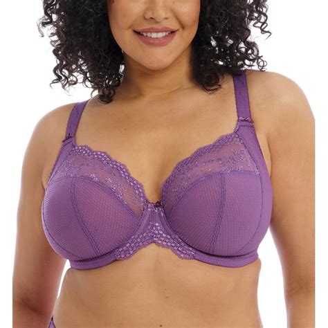 Elomi Charley Banded Stretch Lace Plunge Underwire Bra 4382 38e Pansy