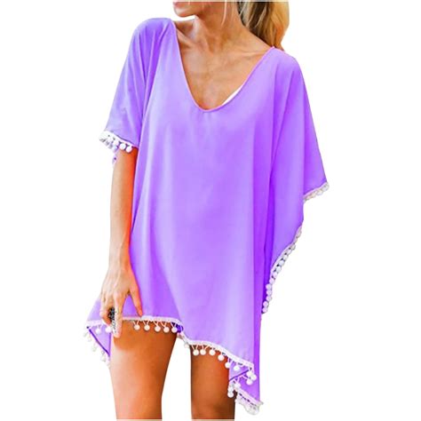 Puntoco Womens Swimsuits Clearance Womens Bikini Cover Up Tops Trim