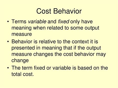 Ppt Cost Behavior Powerpoint Presentation Free Download Id 2730942