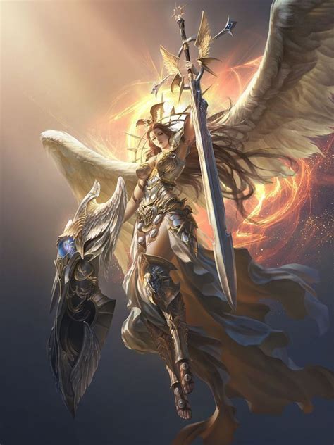 Pin By Hippyme On Projets Dessin Peinture Angel Warrior Fantasy Art
