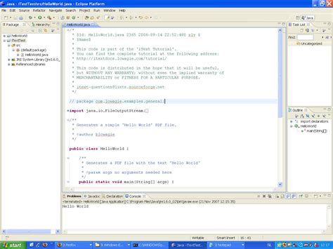 writing java program eclipse