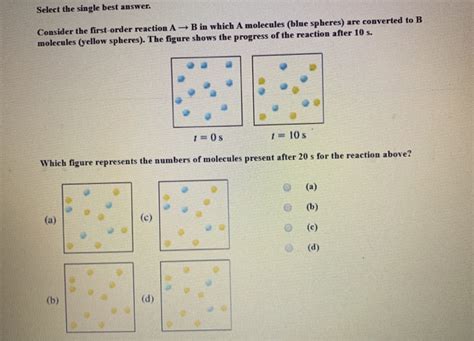 Solved Select The Single Best Answer Consider The First