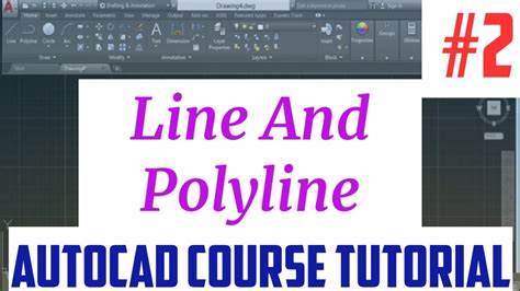 autocad tutorial line and polyline learn workbench line and polyline in