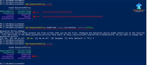 powershell execution policy setting is overridden by a policy defined