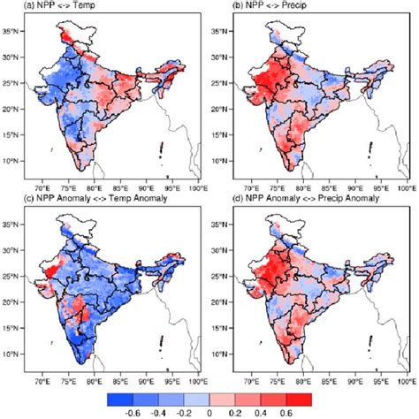 Correlation Of Npp With A Temperature And B Precipitation