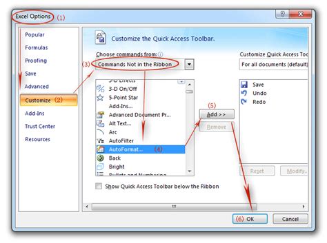 where is autoformat in microsoft excel 2007 2010 2013