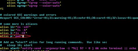 creating bash alias with linux alias command