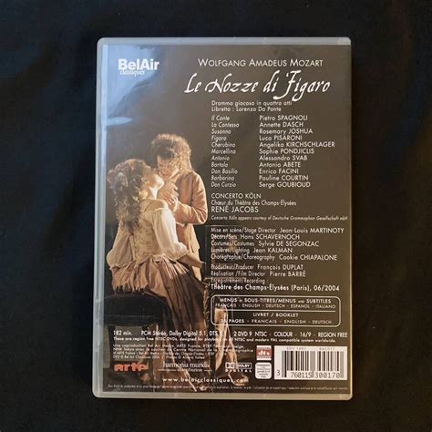 オペラ Dvd モーツァルト フィガロの結婚 Le Nozze Di Figaro 輸入盤 盤面写真あり A クラシック