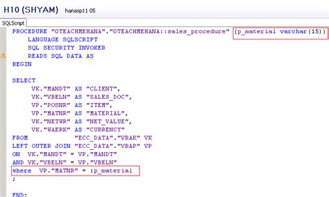 sap hana hdb procedure sap hana tutorial 3 4