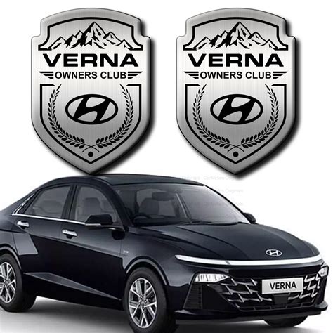 Carmetics Verna Owners Club Sticker Can Be Used On Fenders Doors Dickey