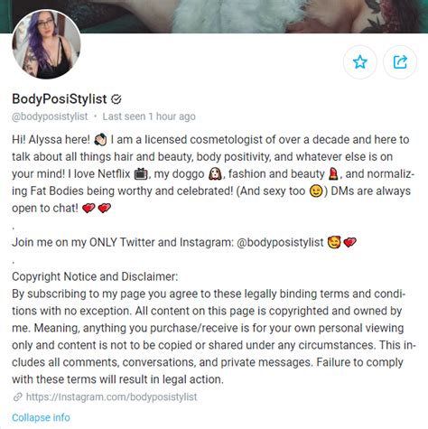 Only Fans Bio Template