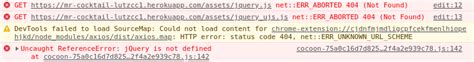 jquery and jquery ujs not found when deploying my rails