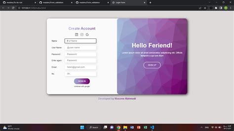 Github Masiimc Form Validation Form Validation Using Regex