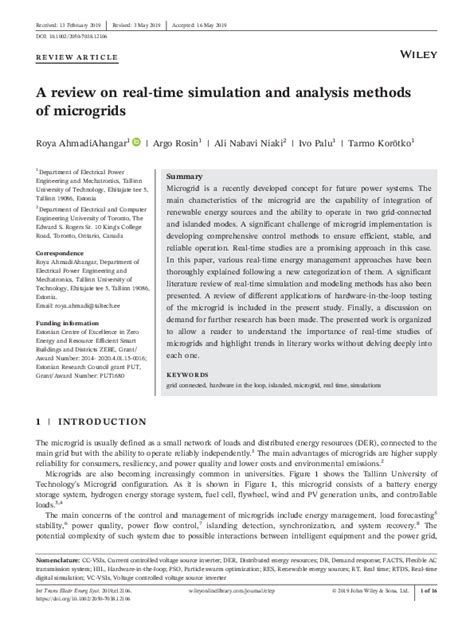 Pdf A Review On Real Time Simulation And Analysis Methods Of