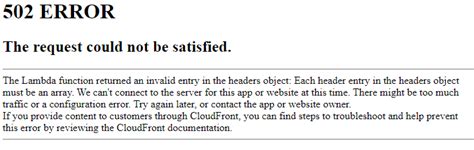 node js lambda edge function with nodejs return 502 error the lambda