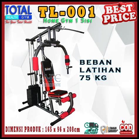 Jual Total Fitness Tl Hg001 Home Gym 1 Sisi Multi Fungsi 75kg Shopee