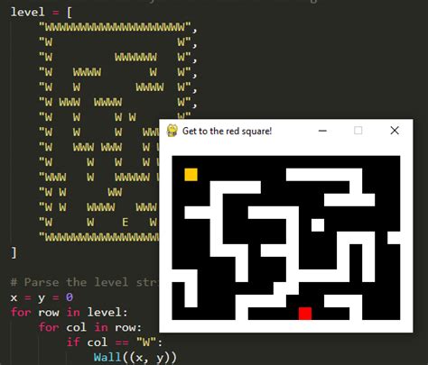 simple labyrinth in pygame python programming
