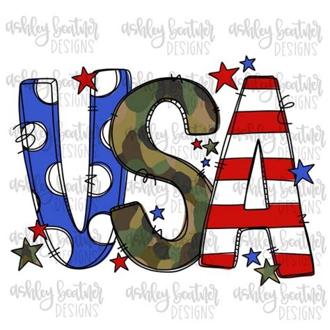 Usa Camo American Flag Cross 4th Of July Sublimation Etsy