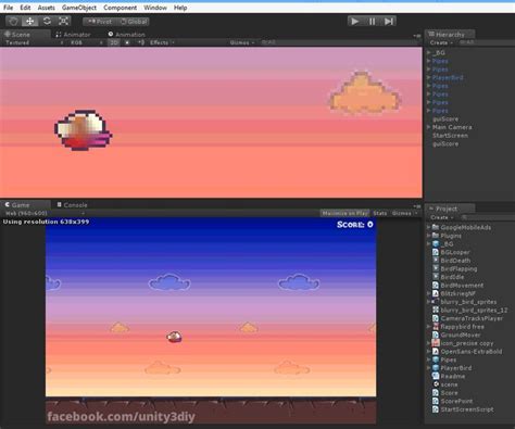 make flappy bird clone in unity with images unity