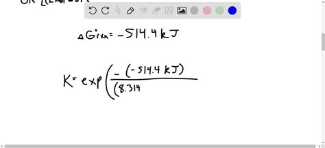 Solved Use Data From Appendix Ivb To Calculate The Equilibrium Constant