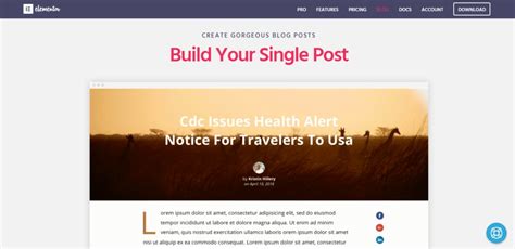 with elementor you can design every part of a wordpress