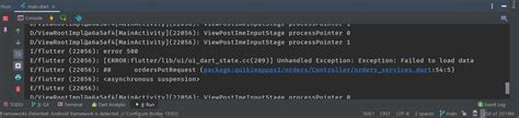 dart flutter getting 500 internal error in put request but works